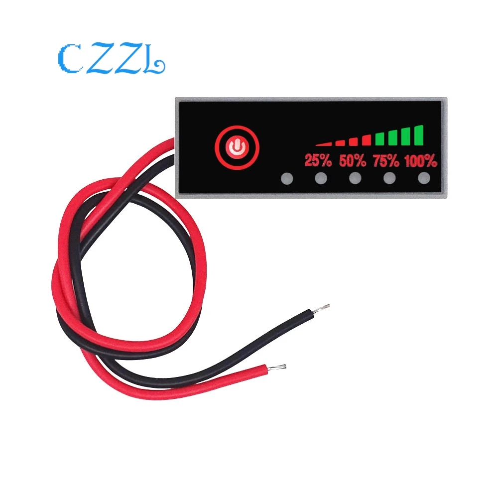 Battery Level Indicator 1/2/3/4/5/6S 3.7-25.2V Lithium Battery Li-ion ...