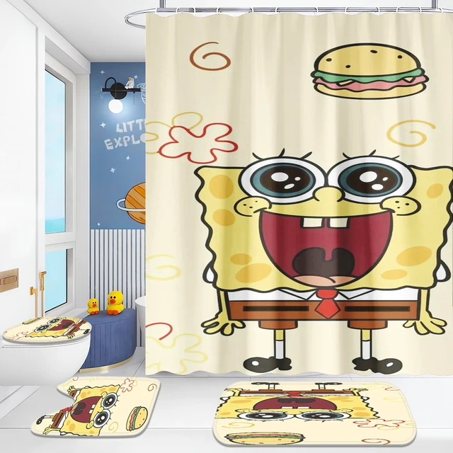 Spongebob Bathroom Accessories Spongebob Home Shower Curtain Set,