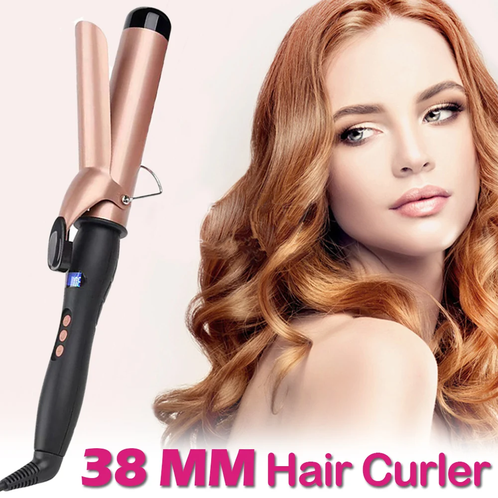 Curling Iron Professional Hair Curler Rechargeable Ceramic Styling ...