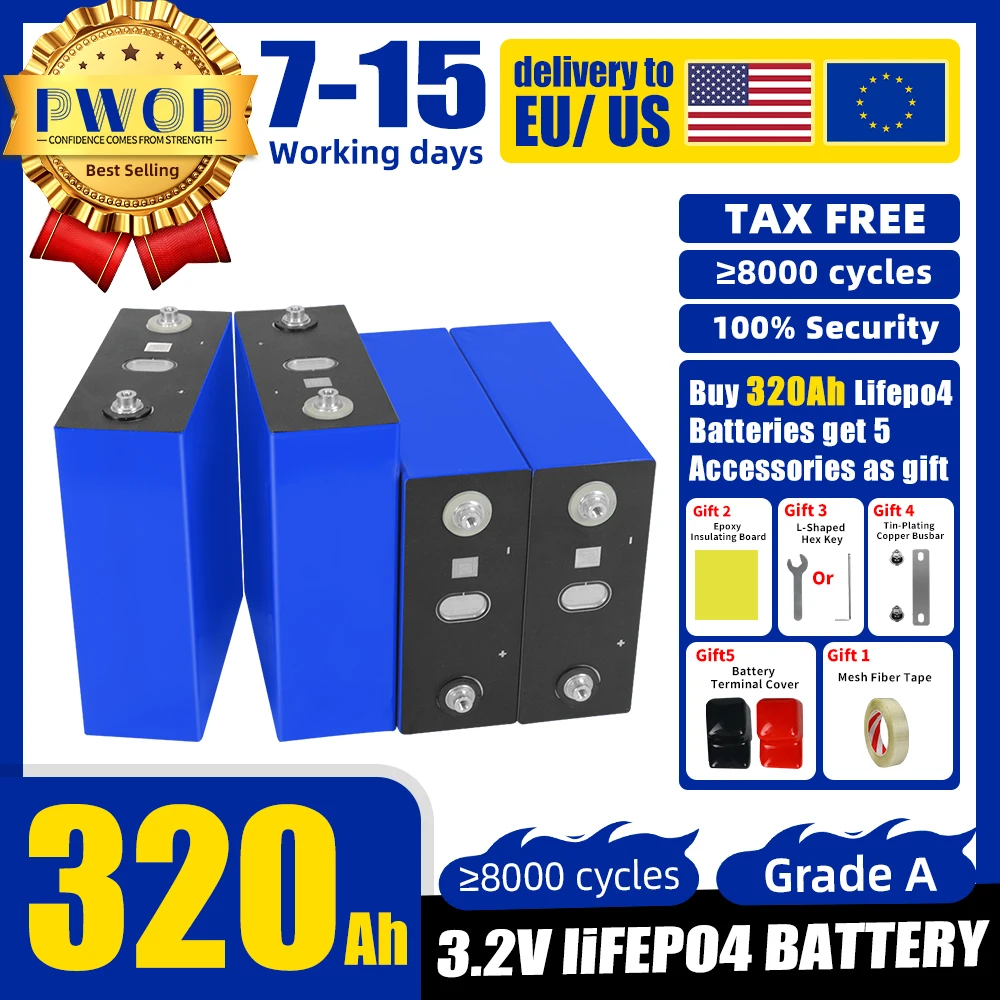 Lifepo4-Battery-320AH-360AH-120AH-105AH-Grade-A-DIY-12V-24V-Lithium ...