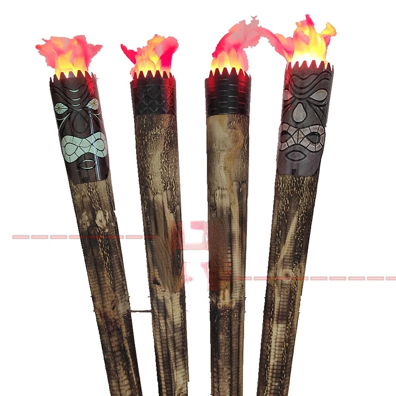 Torch Wood Retro Stage Performance Fake Torch Movie Props Torch ...