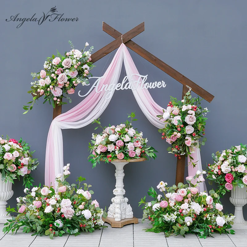 Luxury Floor Floral Row Arrangement Table Centerpieces Flower Ball ...