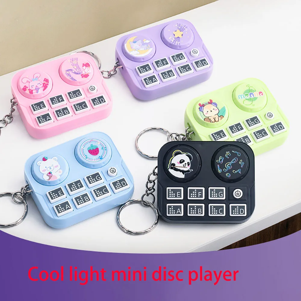 1PC-Mini-Musical-Instrument-Keychain-DJ-Disc-Player-Keys-Sound-Music ...