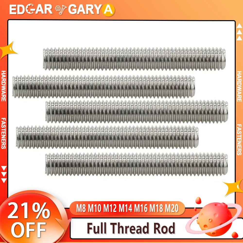 304-Stainless-Steel-Full-Thread-Rod-Fully-Metric-Threaded-Bar-Bolt ...