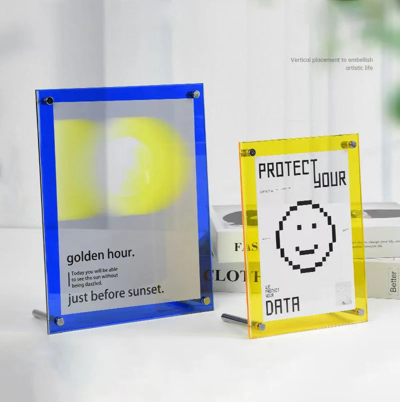 Acrylic-Picture-Frames-Color-Desk-Picture-Frames-with-Stand-Modern ...