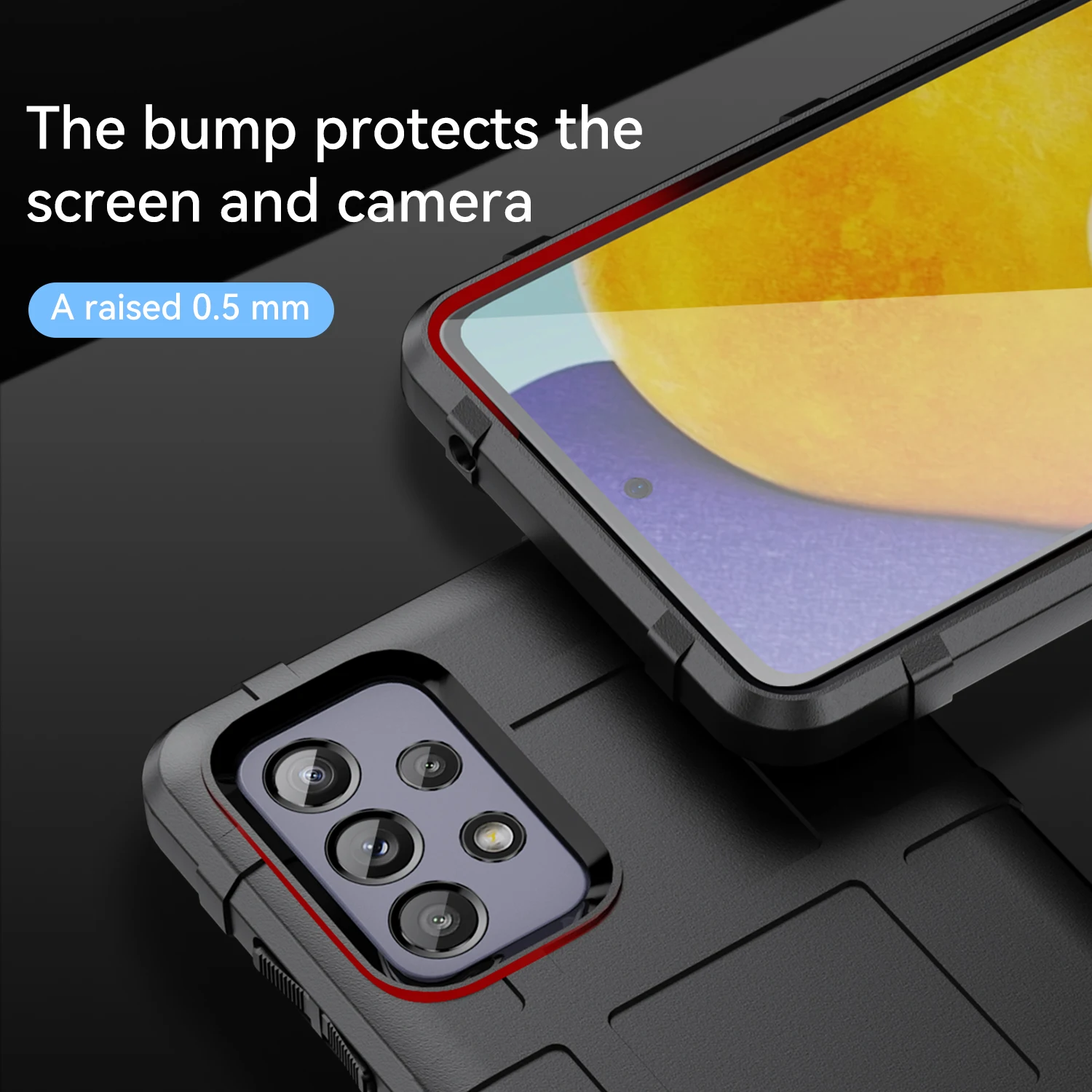 Armor Silicone Shockproof Shield Back Cover - Heavy Duty Matte Case for ...