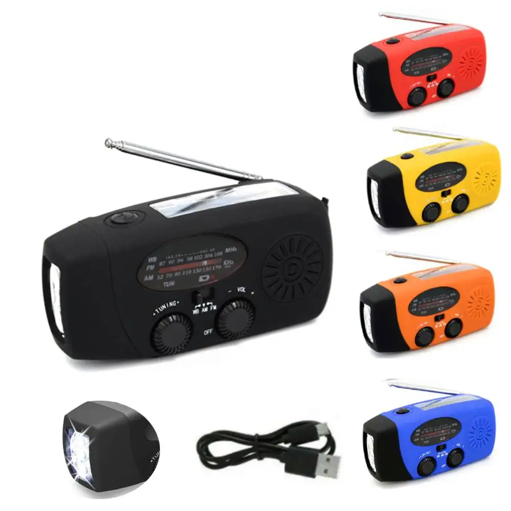 Hand Radio Solar Crank Dynamo Powered Am/fm/noaa Weather Radio Use ...