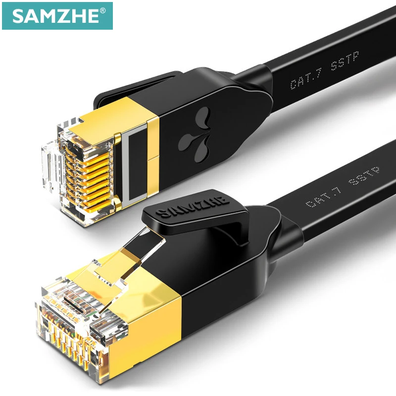 SAMZHE-Cat7-Flat-Ethernet-Cable-RJ45-Cat-7-Lan-UTP-RJ-45-Cable-for ...