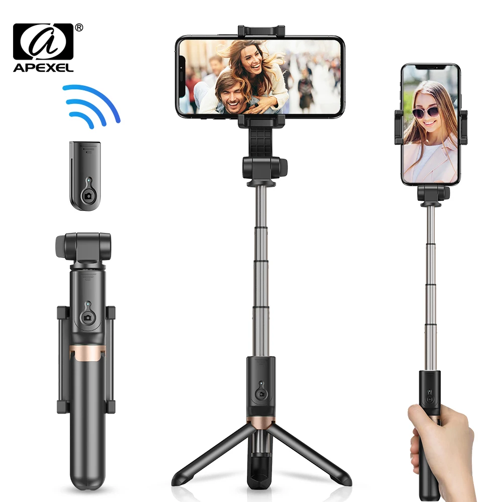 Apexel-Extendable-Selfie-Stick-Tripod-with-Wireless-Remote-Lightweight ...