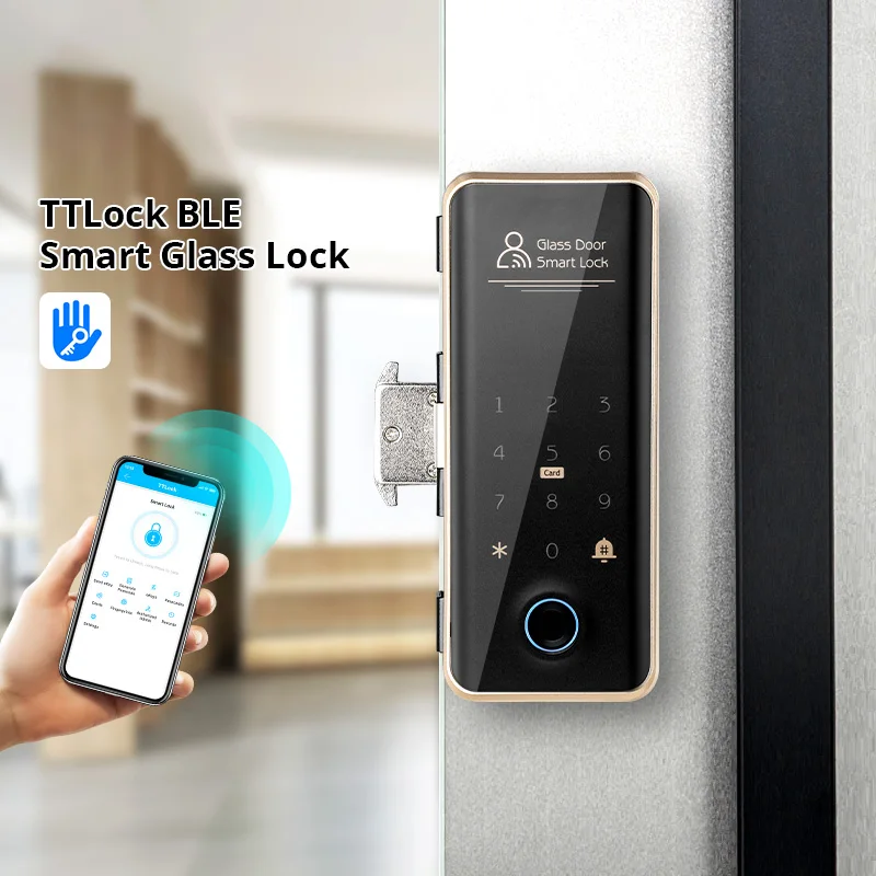 Electronic-Lock-for-Glass-Door-Ttlock-App-Fingerprint-Smart-Electronic ...