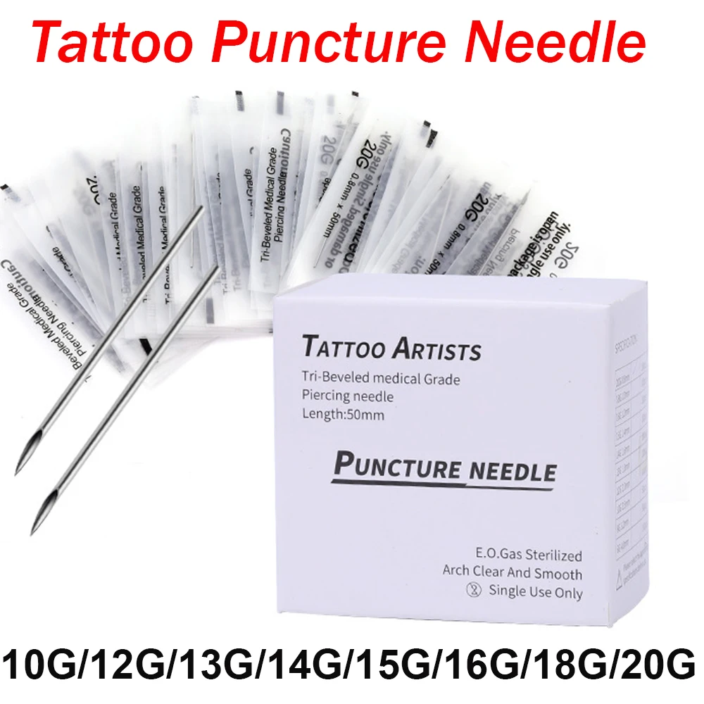 100PCS-Box-Disposable-316-Steel-Piercing-Puncture-Needles-For-Navel ...