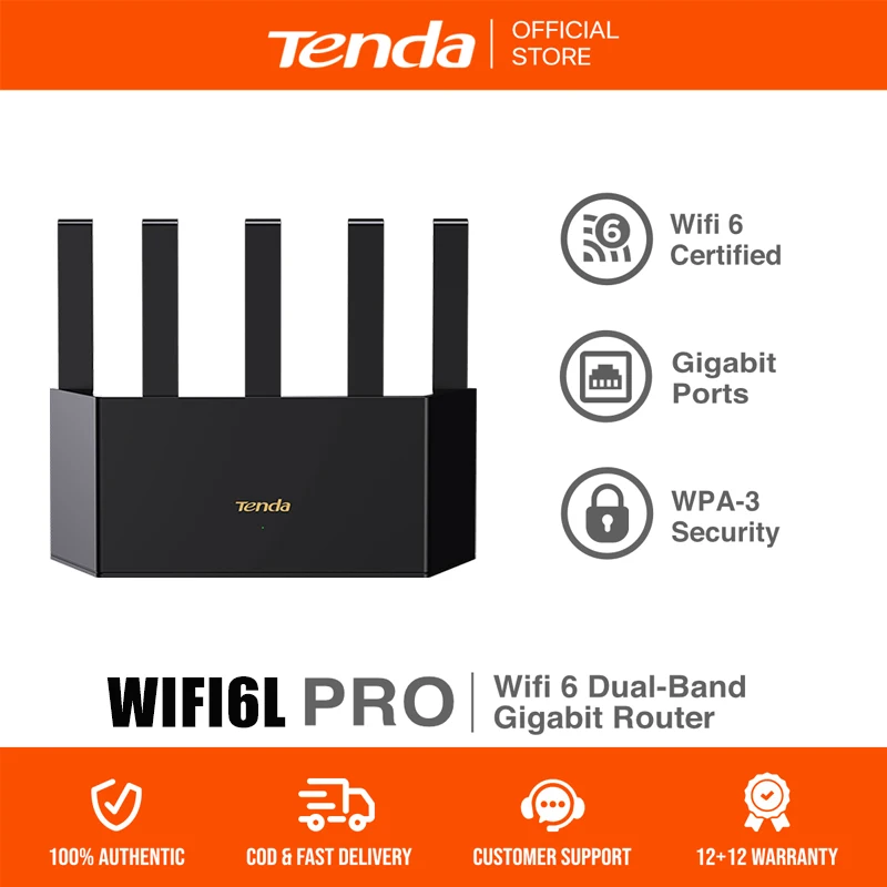 Tenda-5G-WiFi6L-Pro-AX1500-Wireless-Router-Wi-Fi-6-Dual-band-Gigabit ...