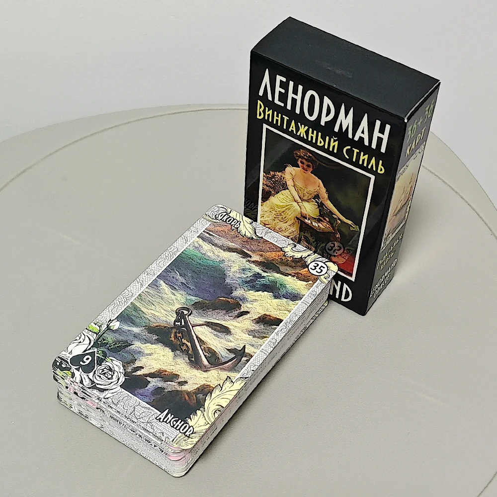 Marie Lenormand Vintage Style 72 Cards In Russian Language 10.3*6cm 2 ...
