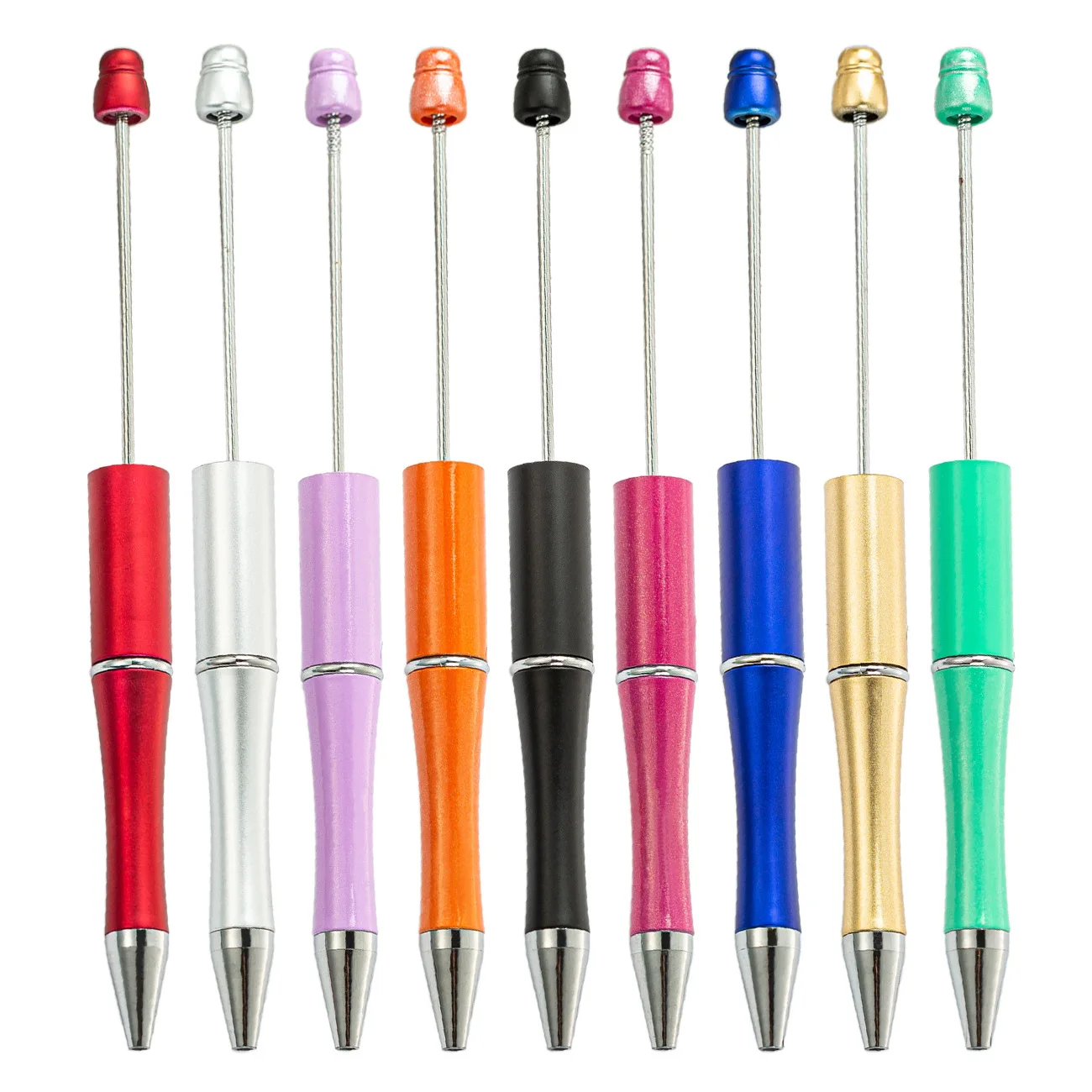 25pcs-Plastic-Beadable-Pen-Creative-DIY-Beads-Ballpoint-Pen-With-Shaft ...