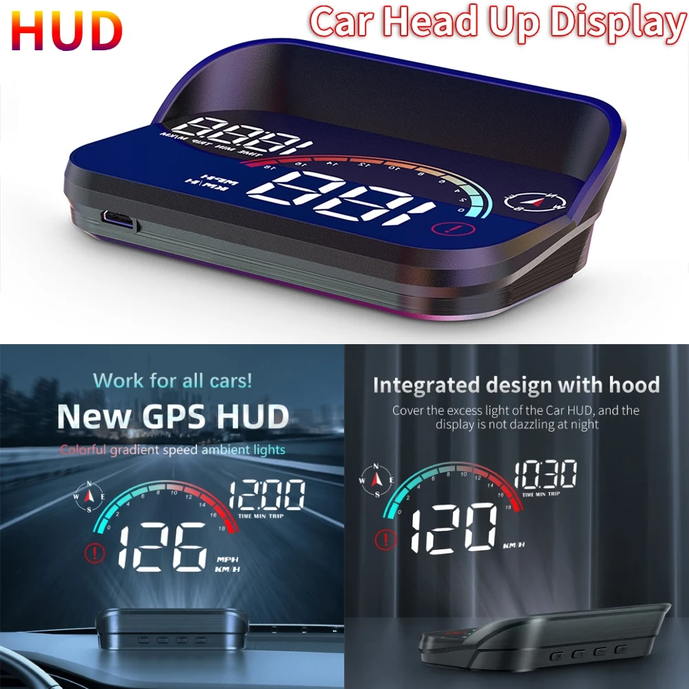HUD-Universal-Head-Up-Display-car-Digital-GPS-Speedometer-Projector ...