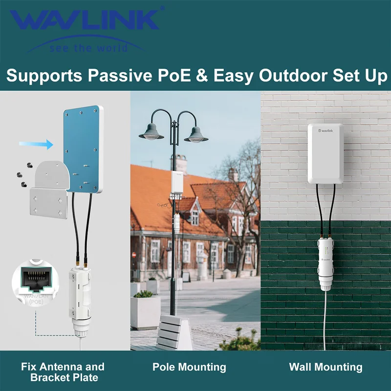 Wavlink-Wireless-2-4GHz-300Mbps-Long-Range-Outdoor-AP-Repeater-CPE-Kit ...