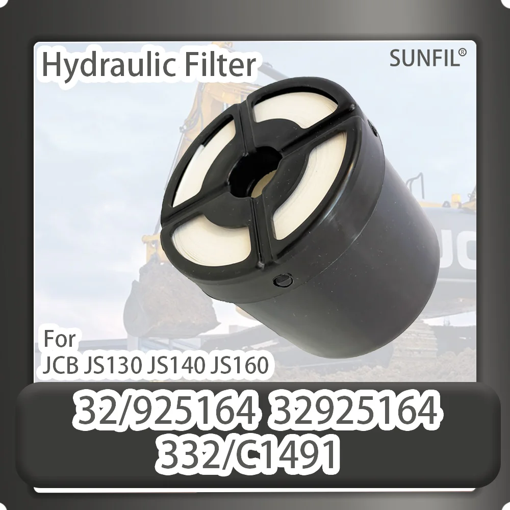 32/925164 32925164 332/C1491 Hydraulic Filter For JCB JS130 JS140 JS160 ...