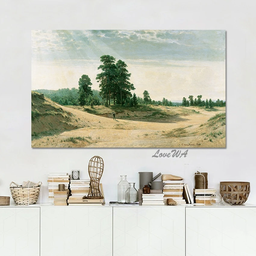 Pinturas de lienzo de paisaje ruso pintadas a mano, pintura al óleo del ...