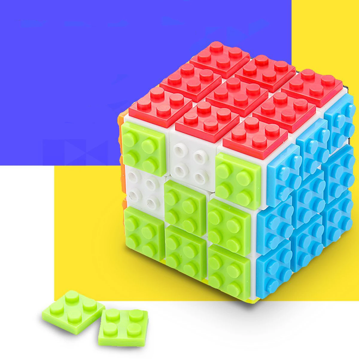 JM-3x3x3 - Cube magique de Construction créatif, Blocs de Construction ...