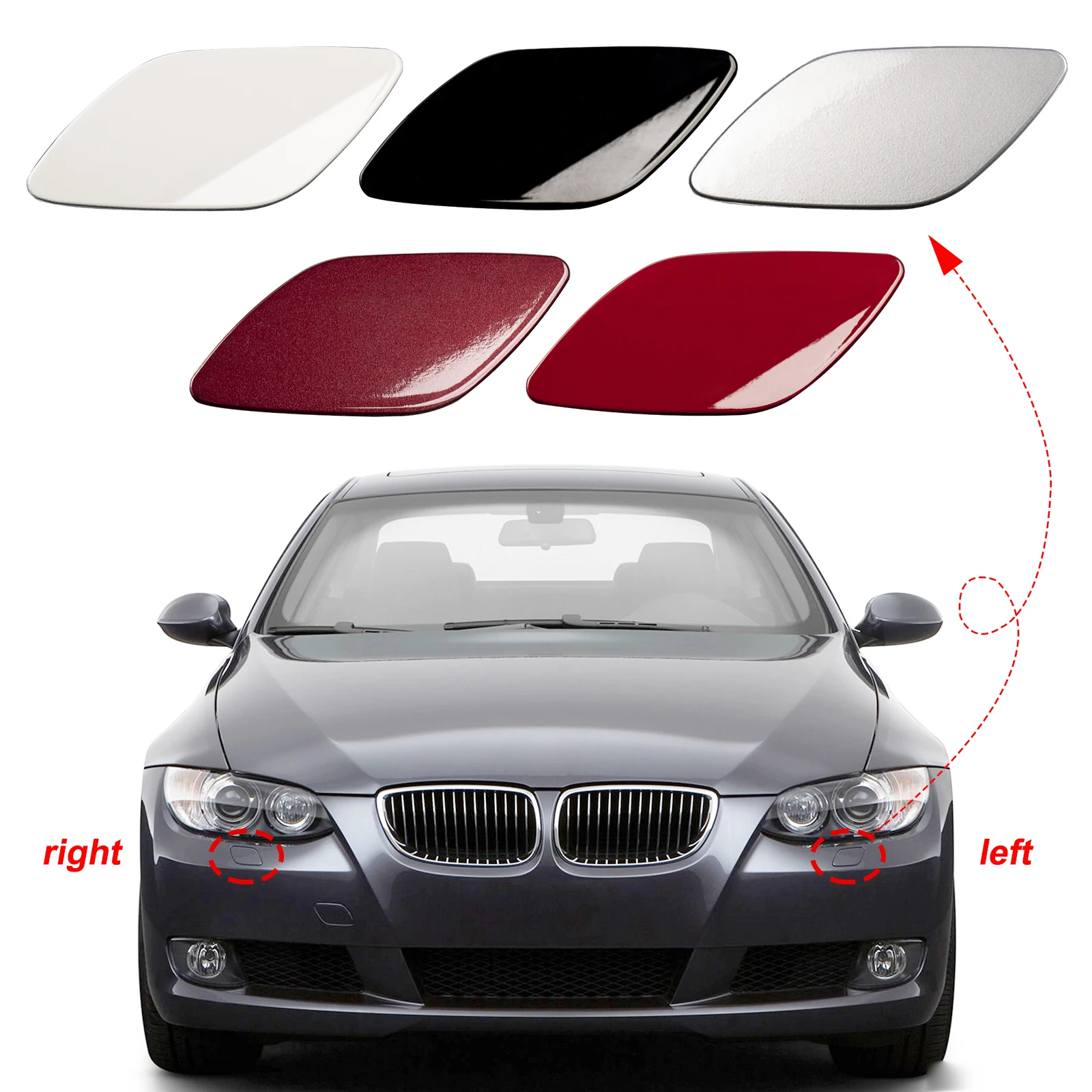 Front-Bumper-Headlight-Washer-Cover-Cap-For-BMW-E92-E93-Coupe ...