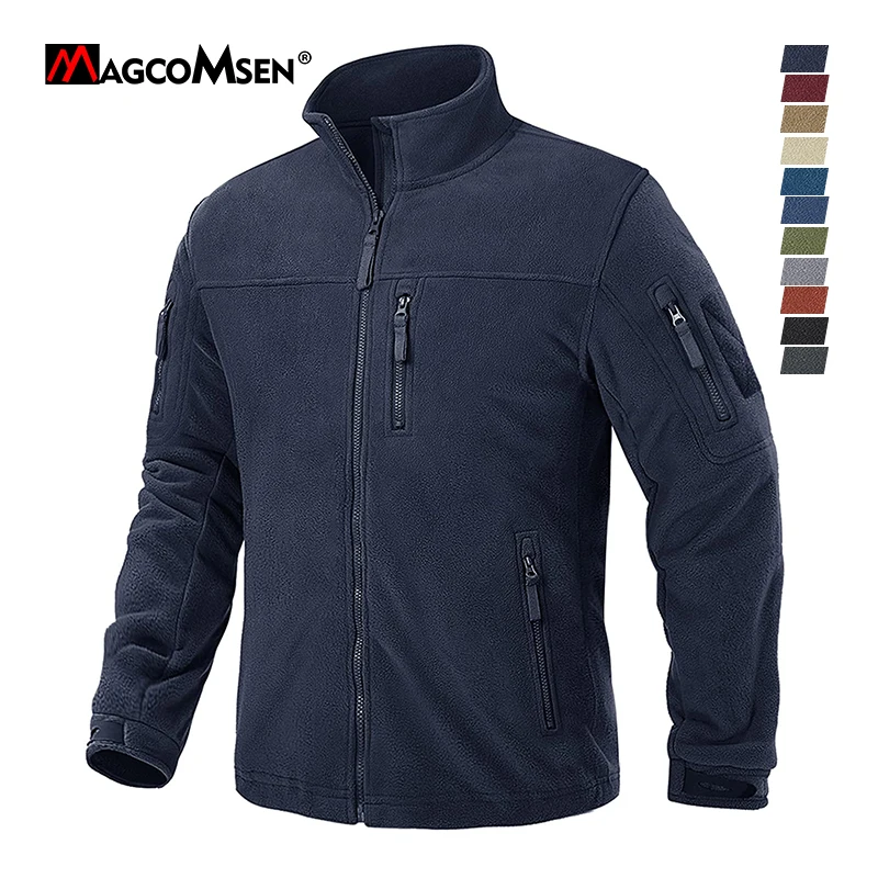 MAGCOMSEN 남성용 플리스 전술 재킷, 겨울 스탠드 칼라 멀티 포켓 밀리터리 필드 재킷, 아웃도어 작업 따뜻한 코트|재킷 ...