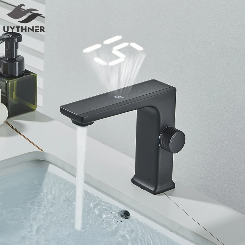 Bathroom-Basin-Faucet-Temperature-LCD-Digital-Display-Washbasin-Tap ...