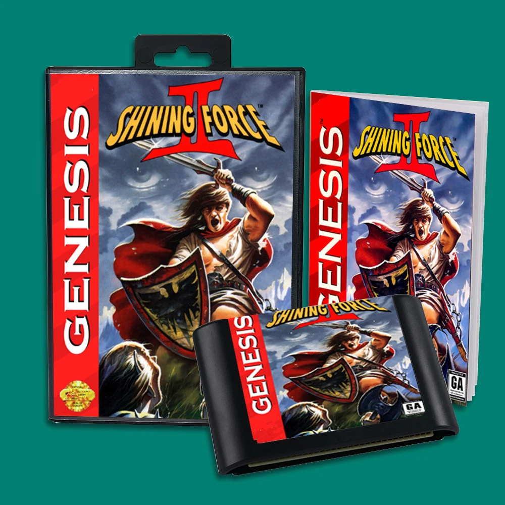 Shining-Force-2-Battery-Save-USA-Lable-Game-Cartridge-Box-Manual-For ...