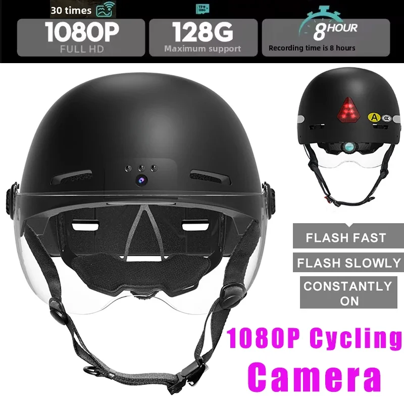 Smart Bike Helmet 1080p Camera 8 Hours Video Helmets Recorder for E ...