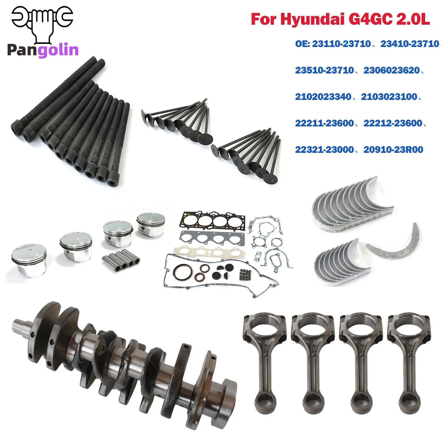 G4GC-Engine-Overhaul-Reconstruction-Kit-23110-23710-23410-23710-23510-23710-22211-23600-For ...