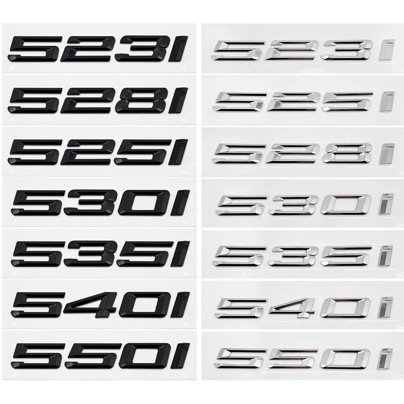 ABS Car Rear Trunk Letters Logo Badge Emblem Sticker For BMW 5 Series ...