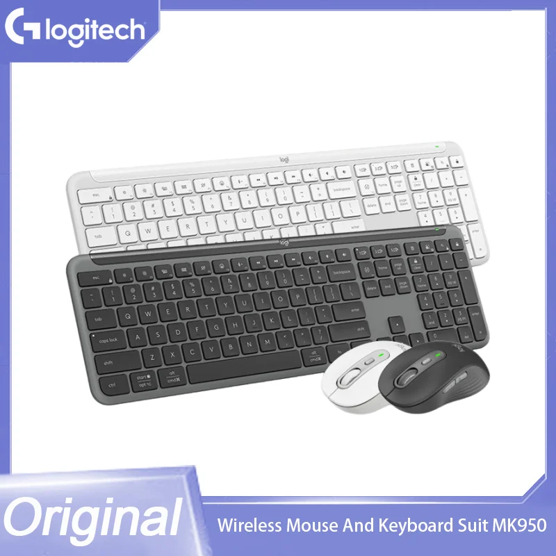 Logitech-Wireless-Keyboard-Mouse-Combos-Set-MK950-For-Office-Laptop ...