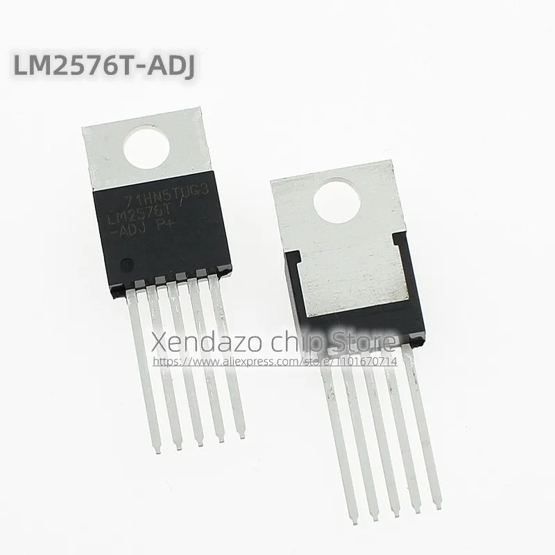 5pcs/lot LM2576T ADJ LM2576T 2576T TO 220 5 package DC DC power chip Voltage regulator chip ...