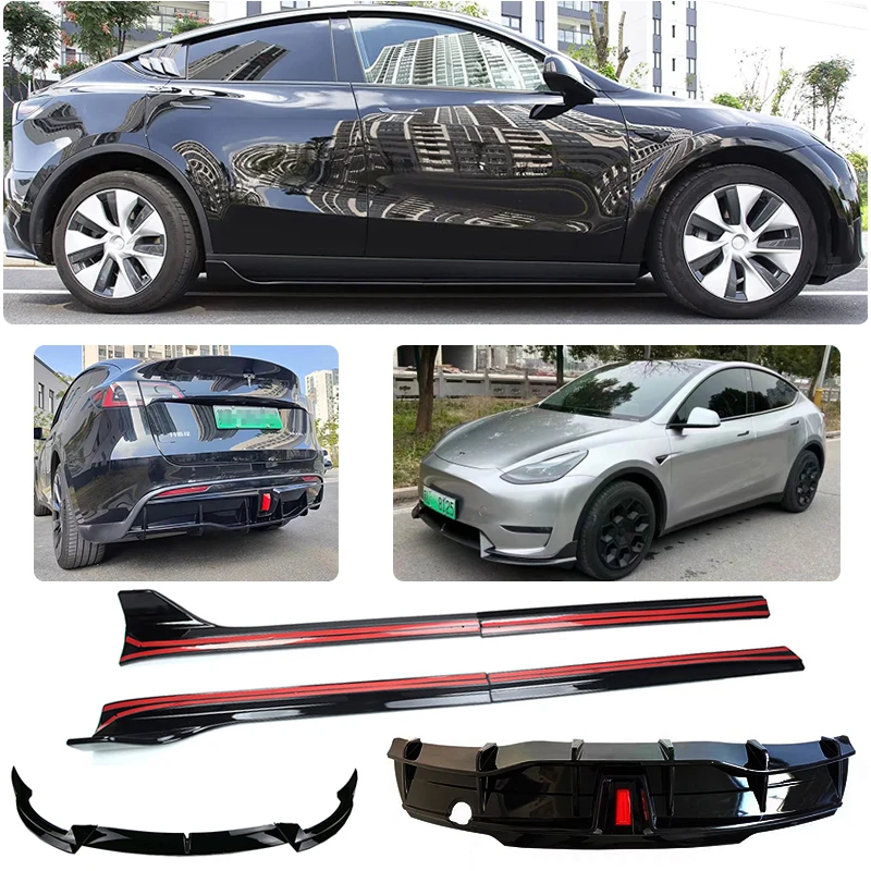 For-21-22-23-24-Tesla-Model-Y-Deflector-Front-Bumper-Lip-Chin-Guard ...