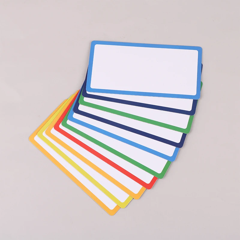 10Pcs Tag Board Erasable Labels Wipe Markers Writable Magnets Dry Erase ...