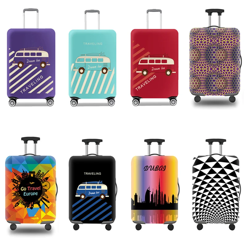 Thick-Elastic-Luggage-Protective-Cover-Suitcase-Covers-Zipper-Suit-For ...