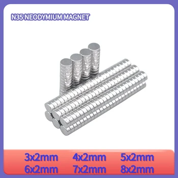 5x2 Disc Rare Earth Magnets 3x2mm Small Round Magnets 4mmx2mm Permanent ...