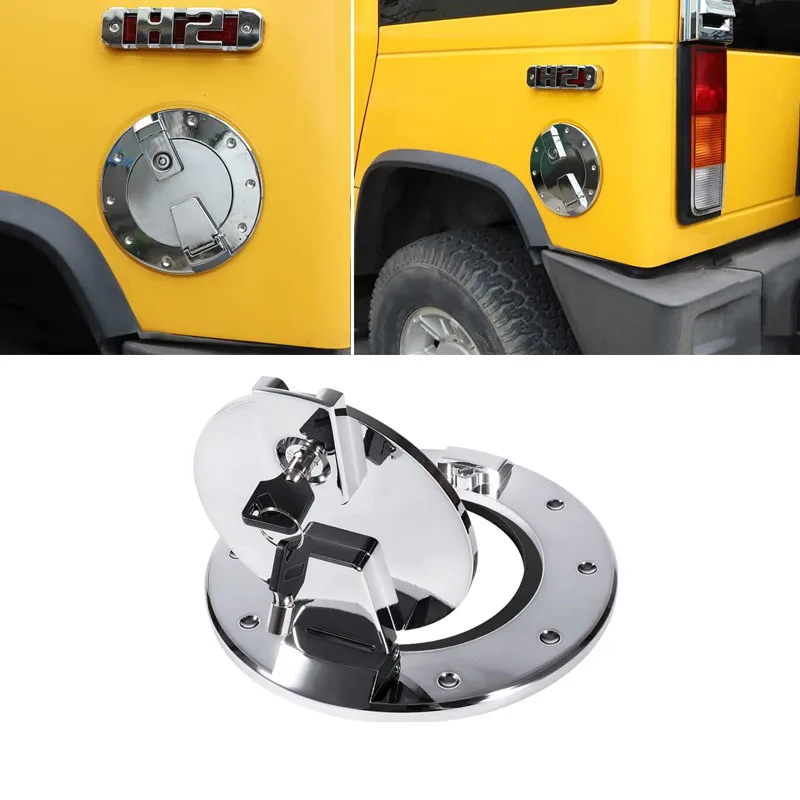 ESUYA Fuel Door Locking Billet Aluminum Gas Tank Cap Cover Fit for ...