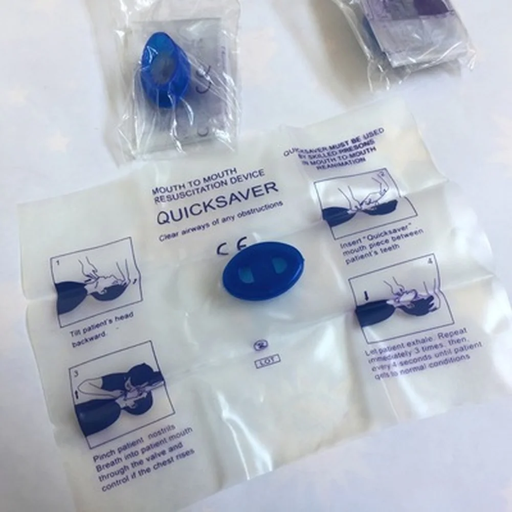 Disposable CPR Medial Emergency Mouth Breath Mask Face Shield ...