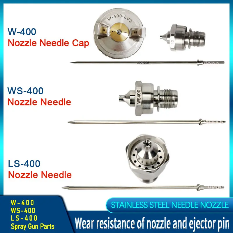 Japan-W-400-WS-400-LS-400-Spray-Gun-Parts-Kit-Nozzle-Needle-Aircap-Set ...