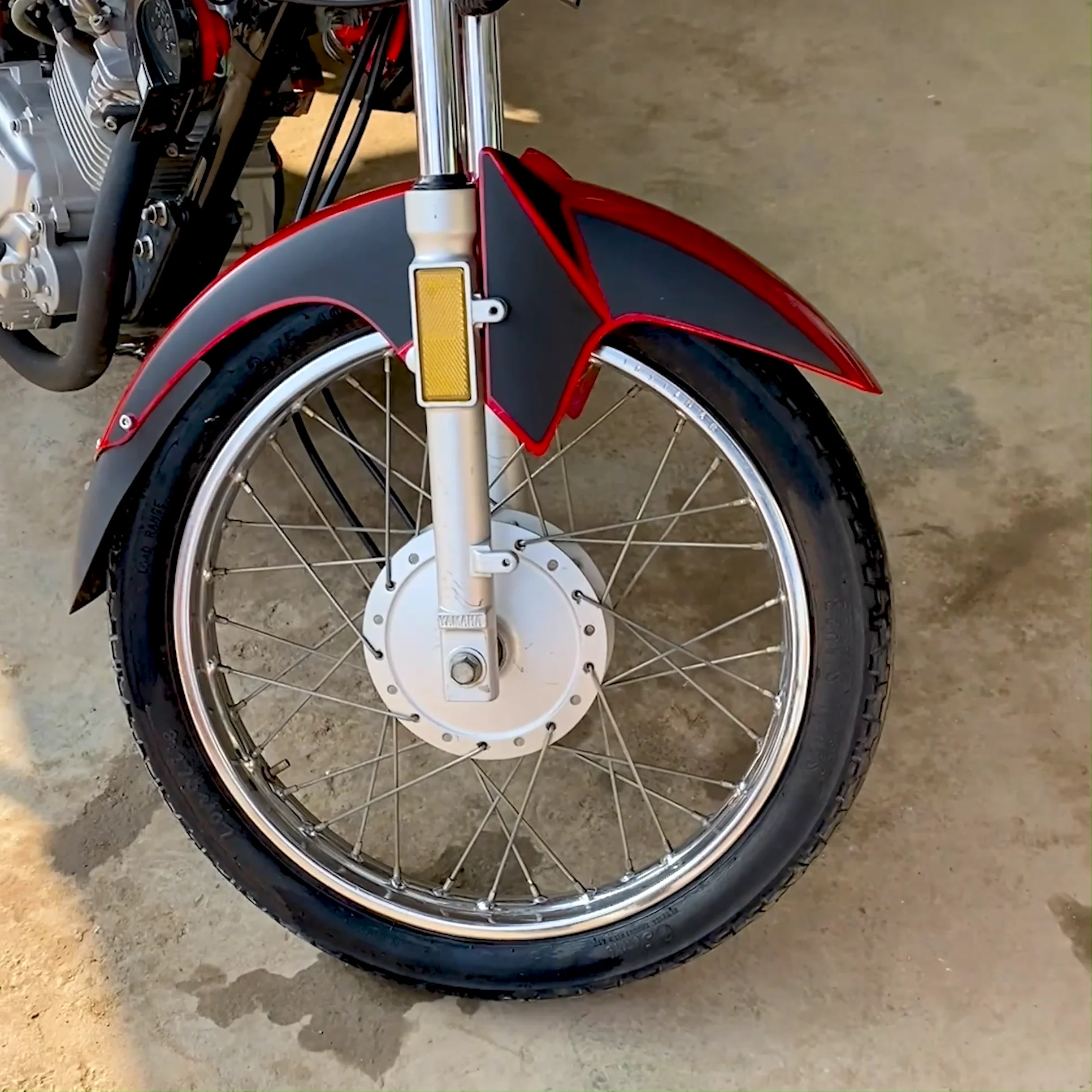 Yamaha YBR,YBZ, Front Mudguard Sticker set in 2 side of Mudguard ...