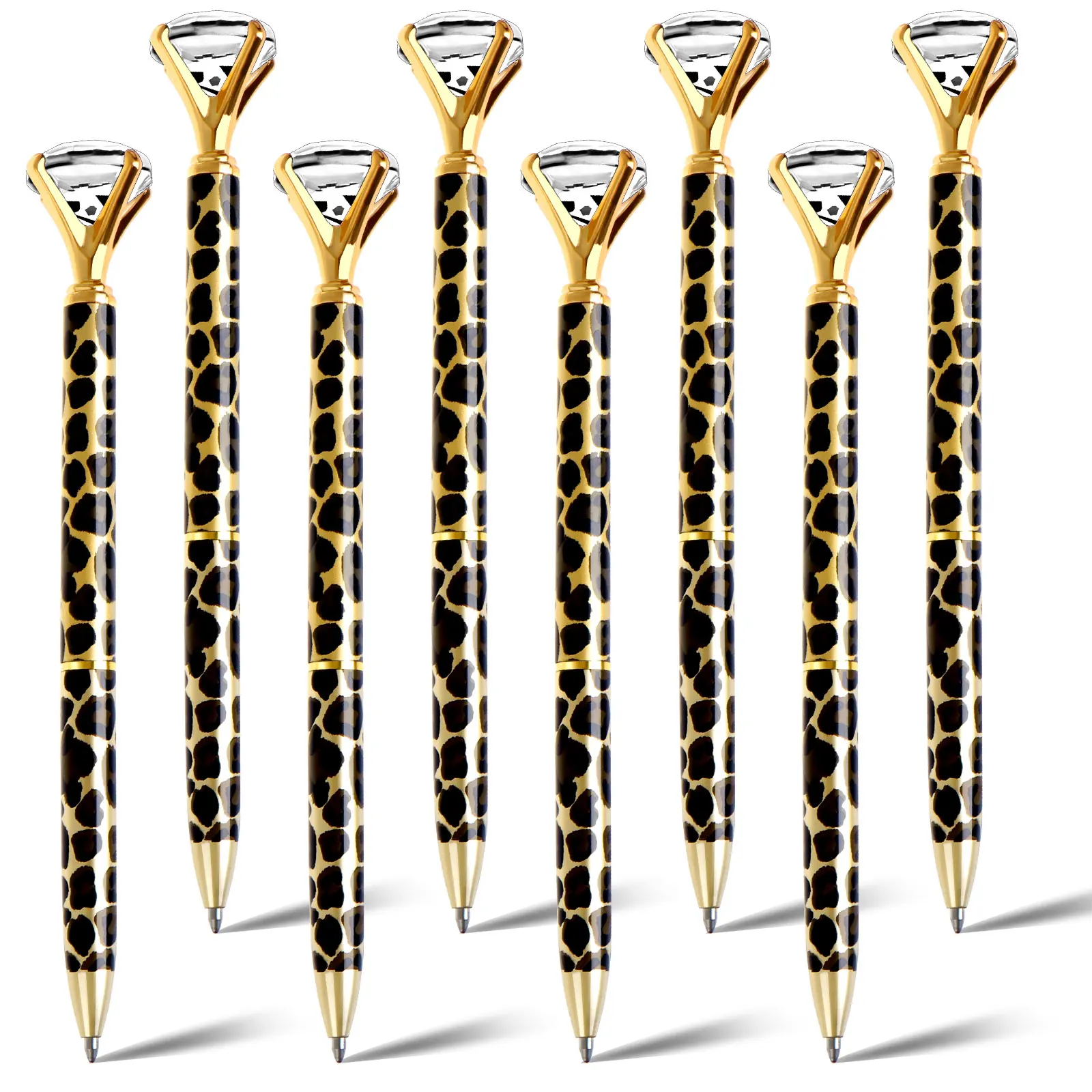 20-100pcs-Crystal-Diamond-Leopard-Ballpoint-Pen-Smooth-Writing ...