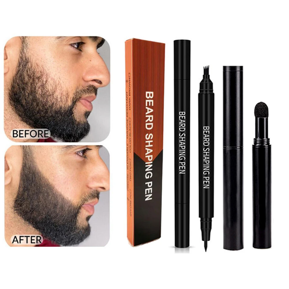 1set Beard Filling Pen Kit Four Prong Beard Filler Pencil With Beard ...