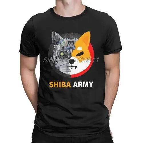 Men's T Shirt Shiba Army Shibu Inu Crypto Currency Meme Vintage Pure ...