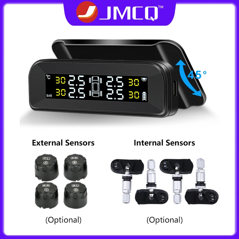 JMCQ-Wireless-TPMS-Car-Tire-Pressure-Alarm-Monitor-System-Solar-Power-Charge-Tire-Gauge-Real ...