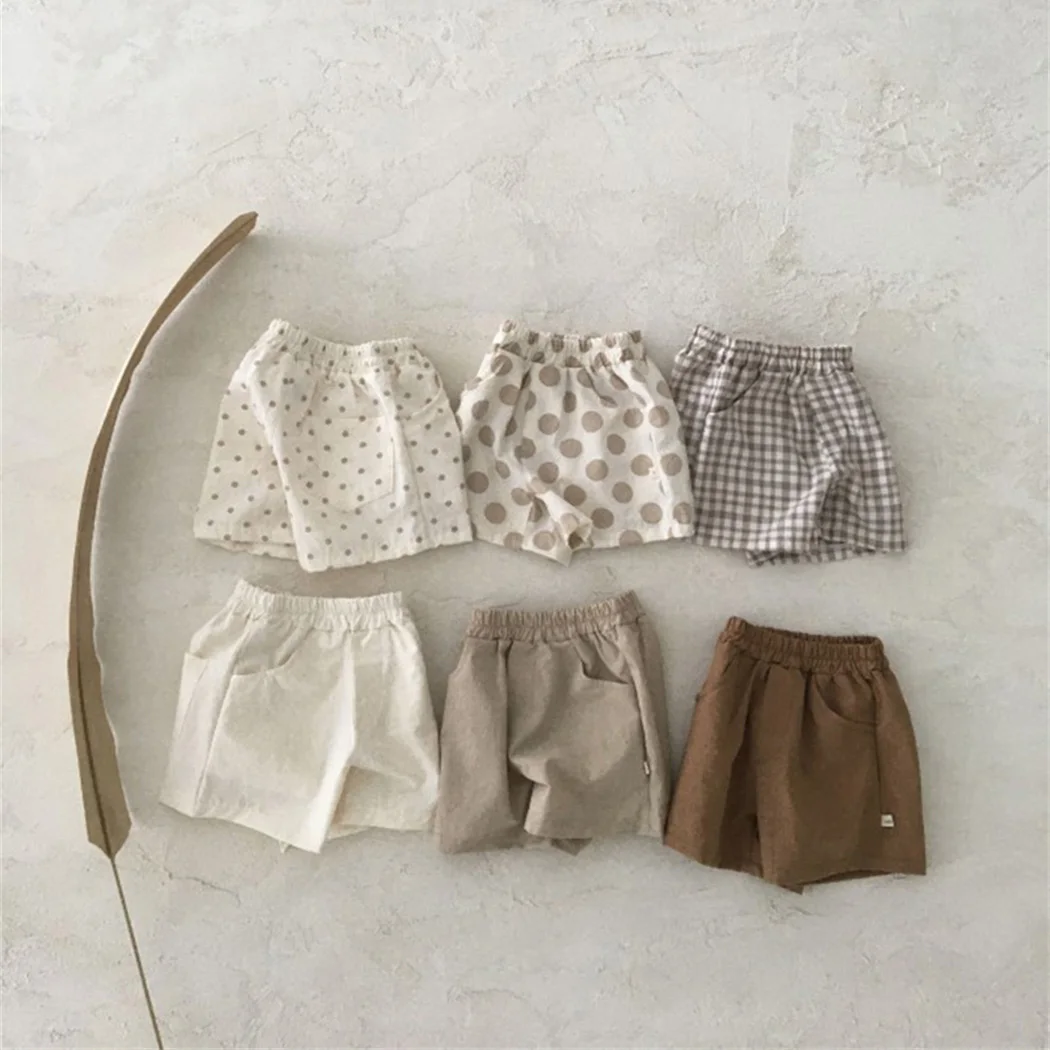 Vintage Pliad/dot Baby Boys Shorts Summer Cozy Cotton Breathable 3 ...