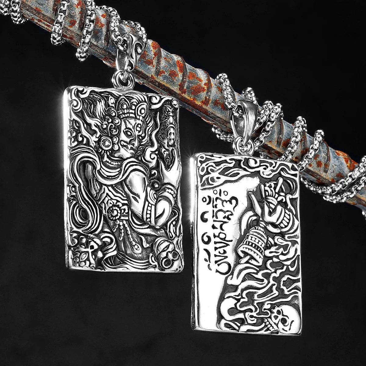 Buddhism Exorcism Aryaacalanatha Buddha Stainless Steel Men Women ...