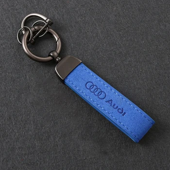 For Audi RS Sline Leather Car Keychain Key Chain Rings Metal Leather A3 ...
