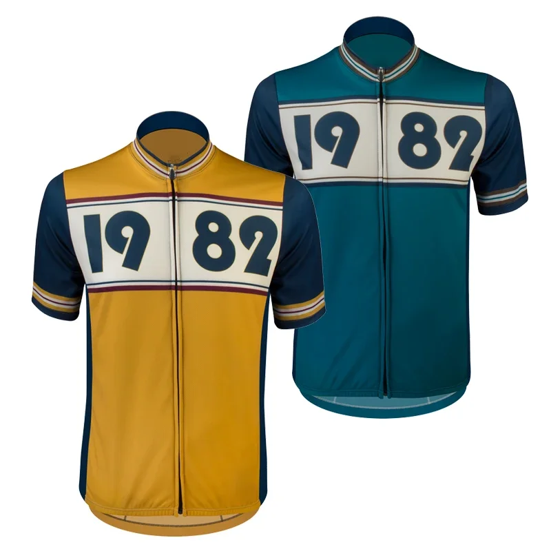 1982 Retro Bike Jersey Short Sleeve Cycling Tops Mtb Ropa Ciclismo ...