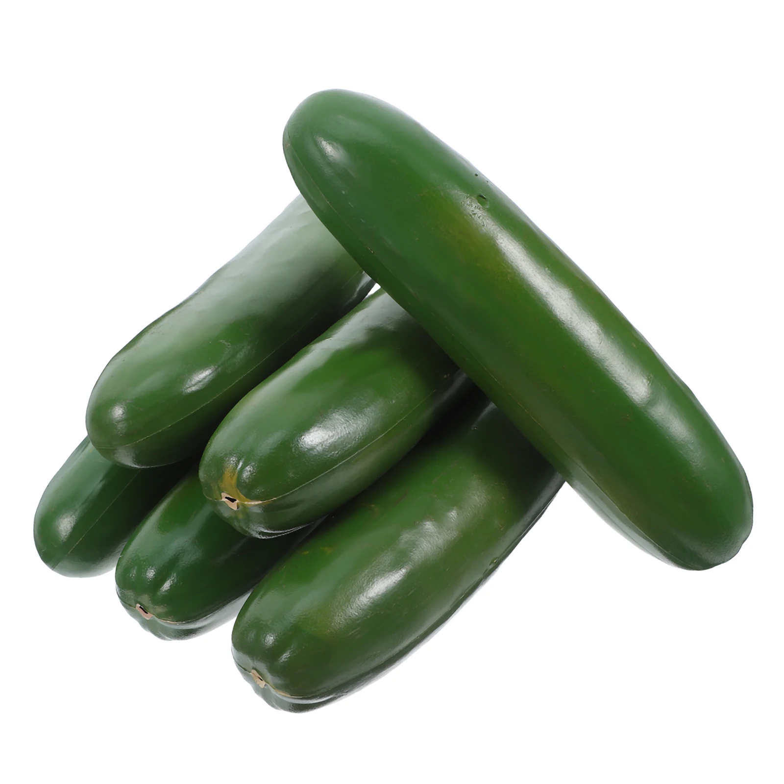 6pcs Simulation Green Cucumber Artificial Vegetables Decorative Fake ...