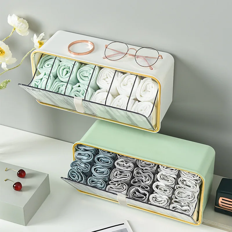 Socks-Underwear-Panties-Organizer-Box-Household-Anti-Dust-Closet-Wall ...